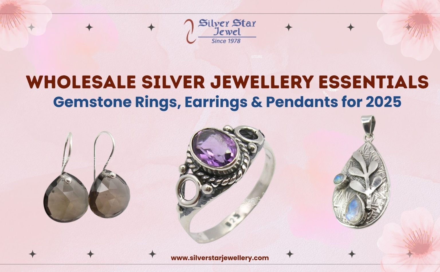 Wholesale Silver Jewellery Essentials: Gemstone Rings, Earrings & Pendants for 2025